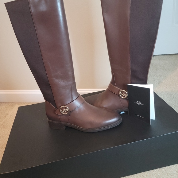 Coach | Shoes | Nib Brown Leather Coach Riding Boots | Poshmark